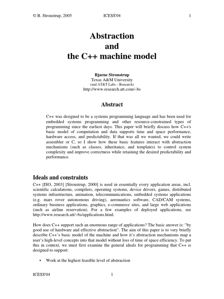 Abstraction And Machine C Pointer Computer Programming