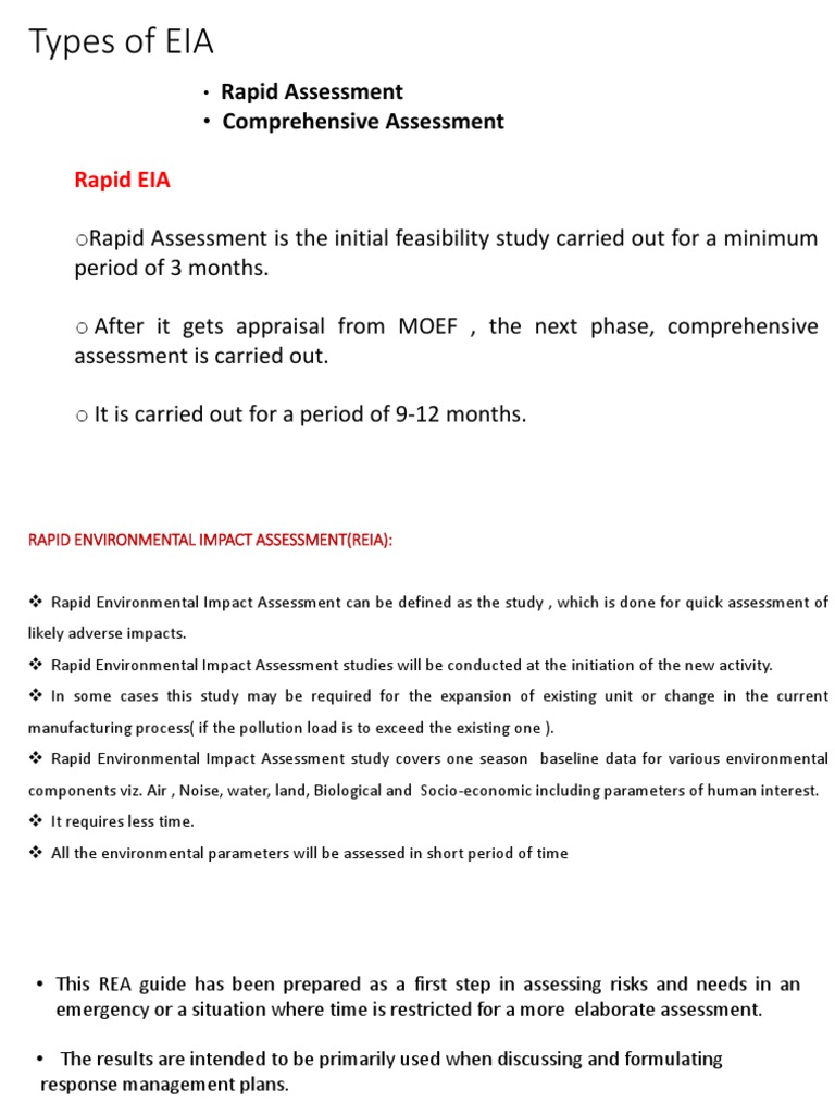 Types of EIA: Rapid Assessment | PDF | Environmental Impact Assessment ...