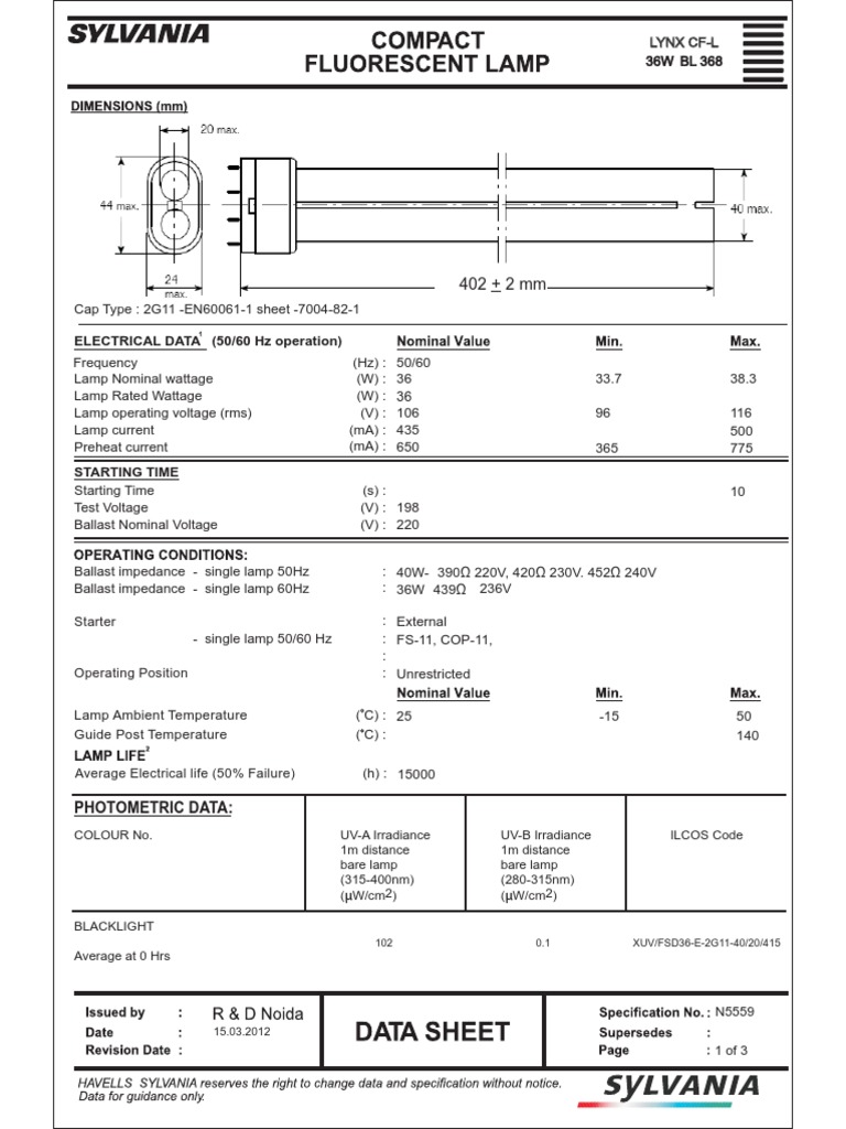 Spesifikasi Lampu Luminos 1 Pro | PDF | Ultraviolet | Resistor