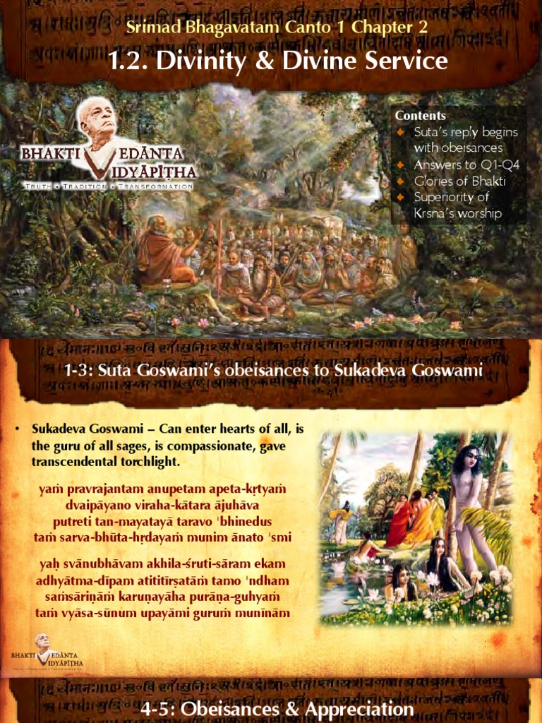 1.2. Divinity & Divine Service: Srimad Bhagavatam Canto 1 Chapter 2 | PDF | Bhagavata Purana ...