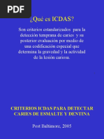 Sistema ICDAS en Diagnóstico de Caries | PDF | Odontología | Diente