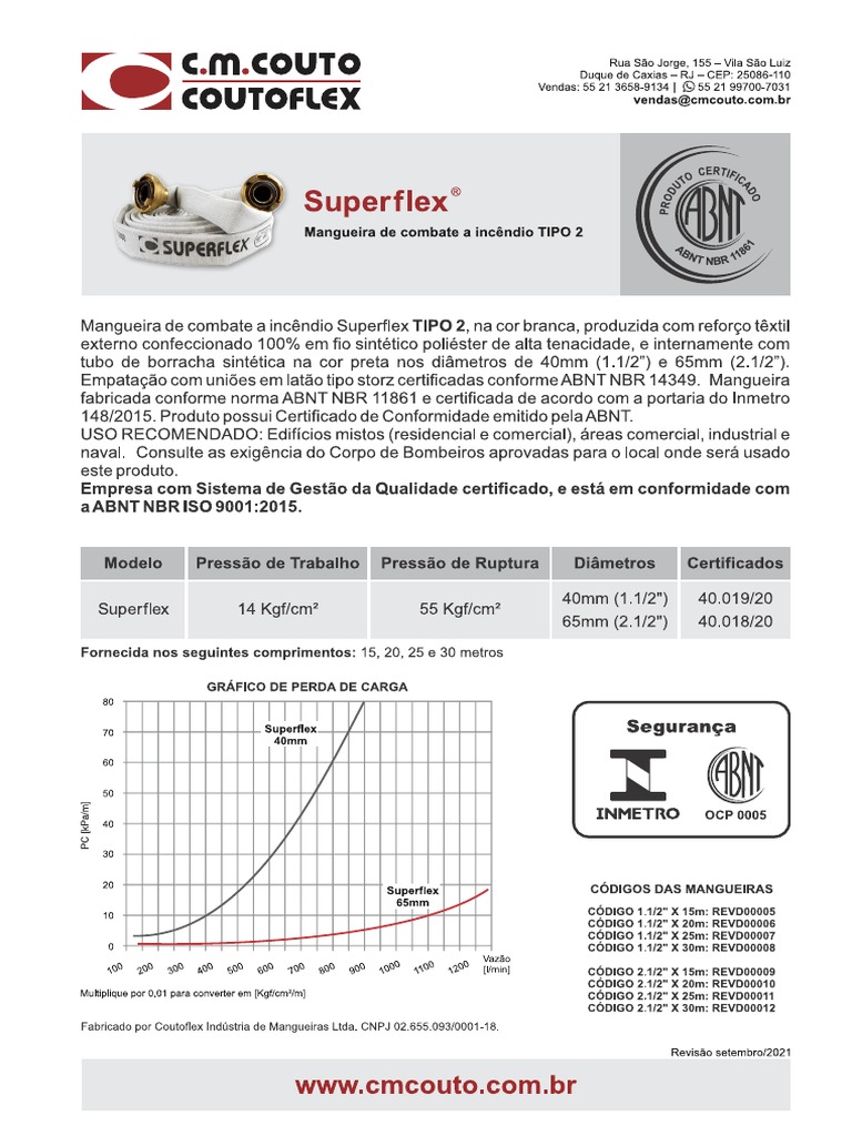 2 - Ficha Técnica Superflex-Tipo2 - Setembro 2021 | PDF