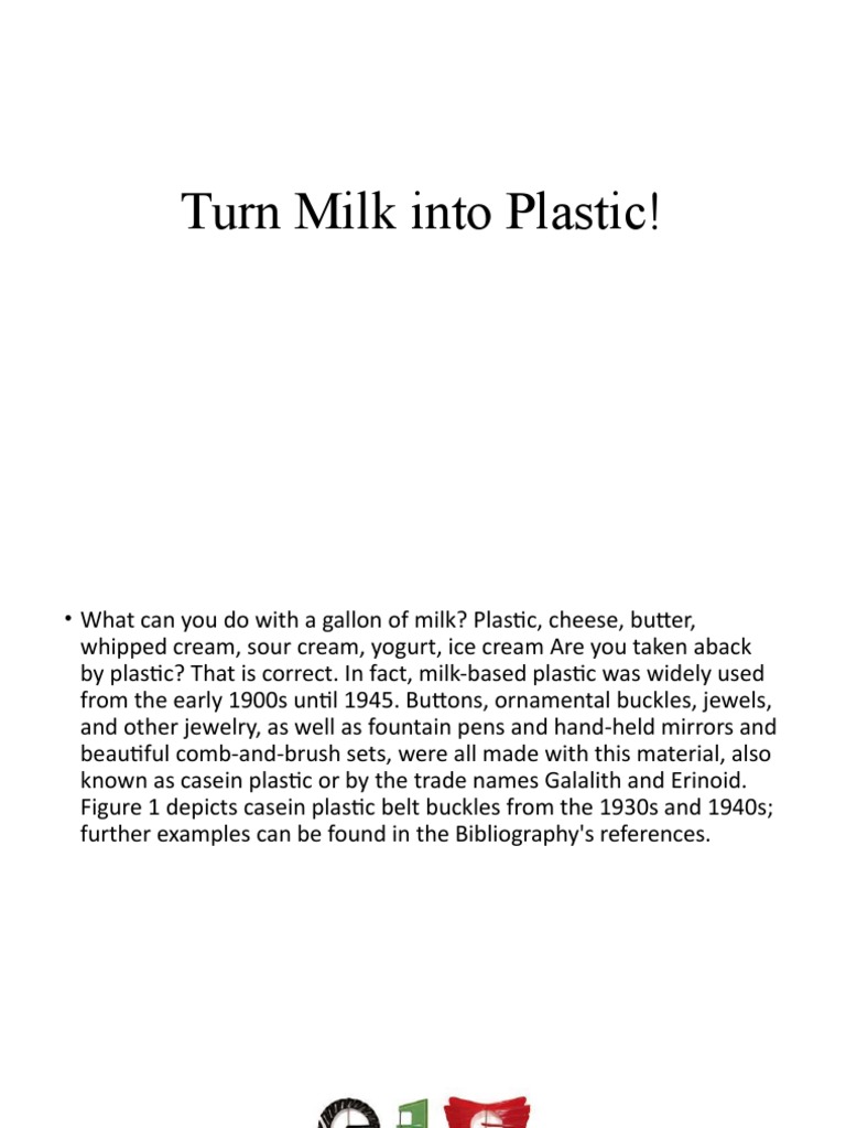 Making Plastic from Milk Experiment | PDF | Plastic | Polymers