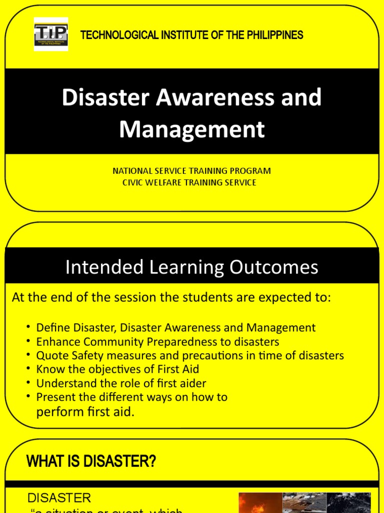 MODULE 5 - DISASTER AWARENESS AND MANAGEMENT - PPT Edited | PDF | Shock ...