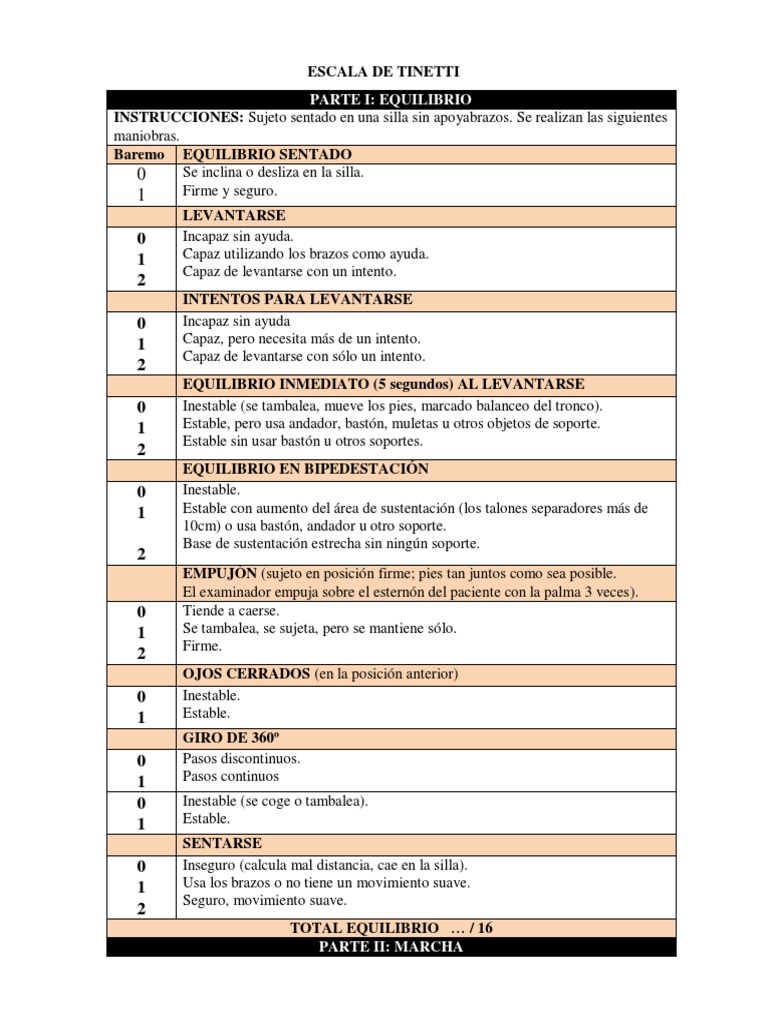[Evaluating Balance and Gait Using the Tinetti Scale] | PDF