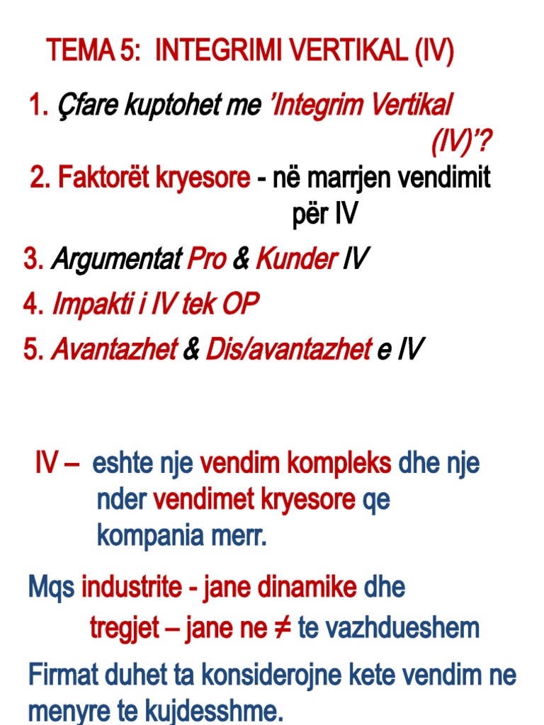 Integrimi Vertikal Tema5 | PDF