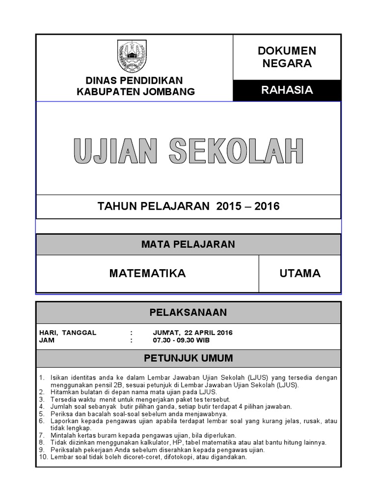 Dokumen Negara: Dinas Pendidikan Kabupaten Jombang | PDF