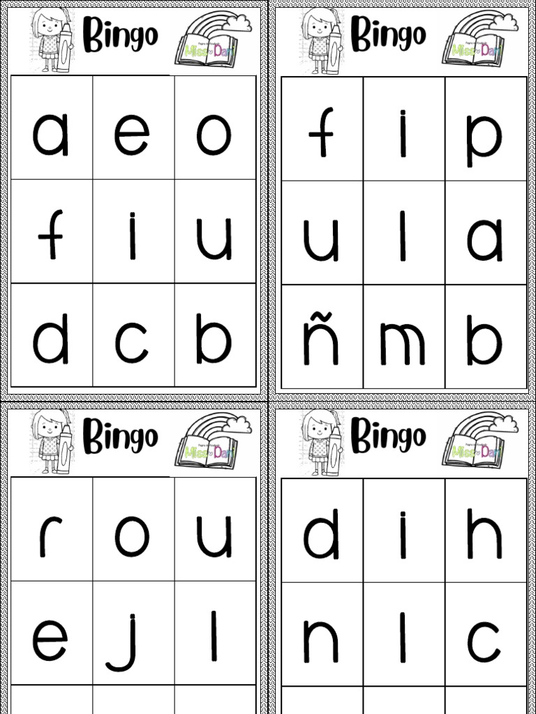 Palabras y Letras con Bingo | PDF
