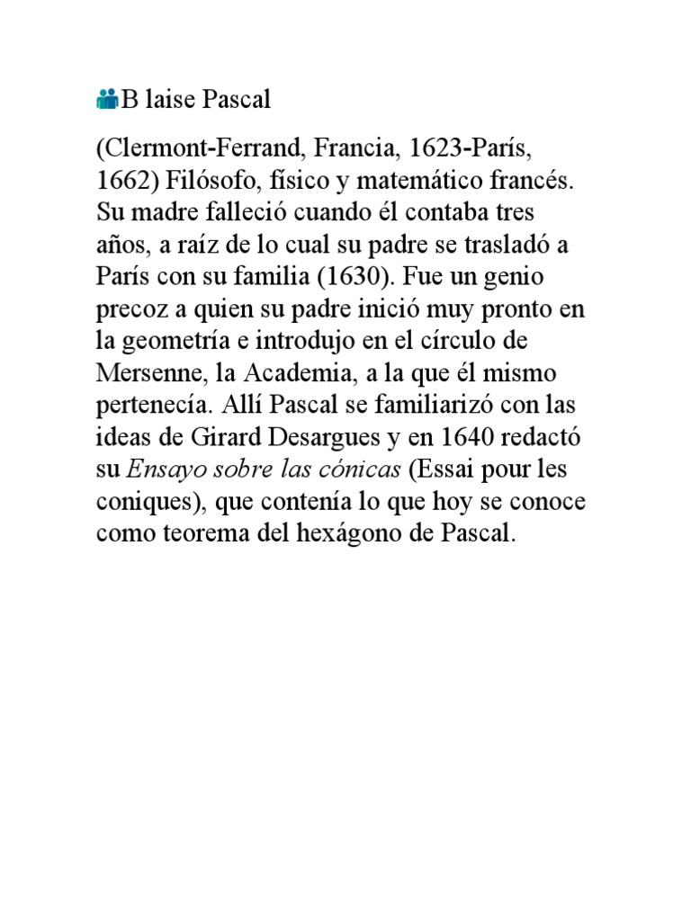 Blaise Pascal | PDF | Presión