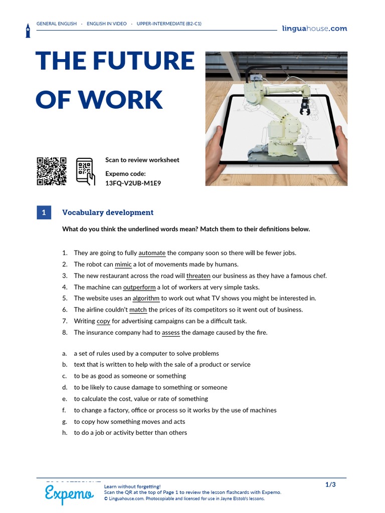 The Future of Work British English Student Ver2 | PDF | Machine Learning | Artificial Intelligence