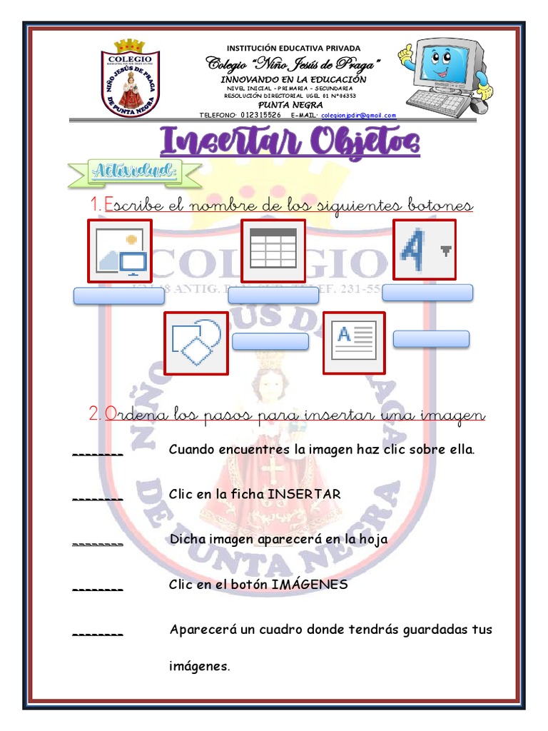 25 Ficha Insertar (Viii) - 1er Grado | PDF