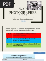 War Photographer - Carol Ann Duffy | PDF | Poetry