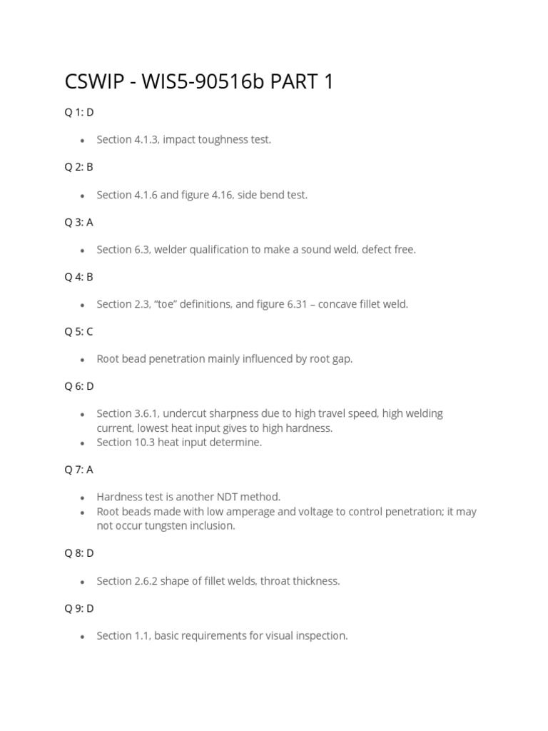 CSWIP - WIS5-90516b PART 1 | PDF | Construction | Welding