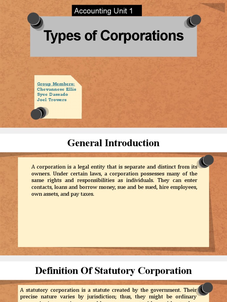 Overview of Corporation Types | PDF | Limited Company | Corporations