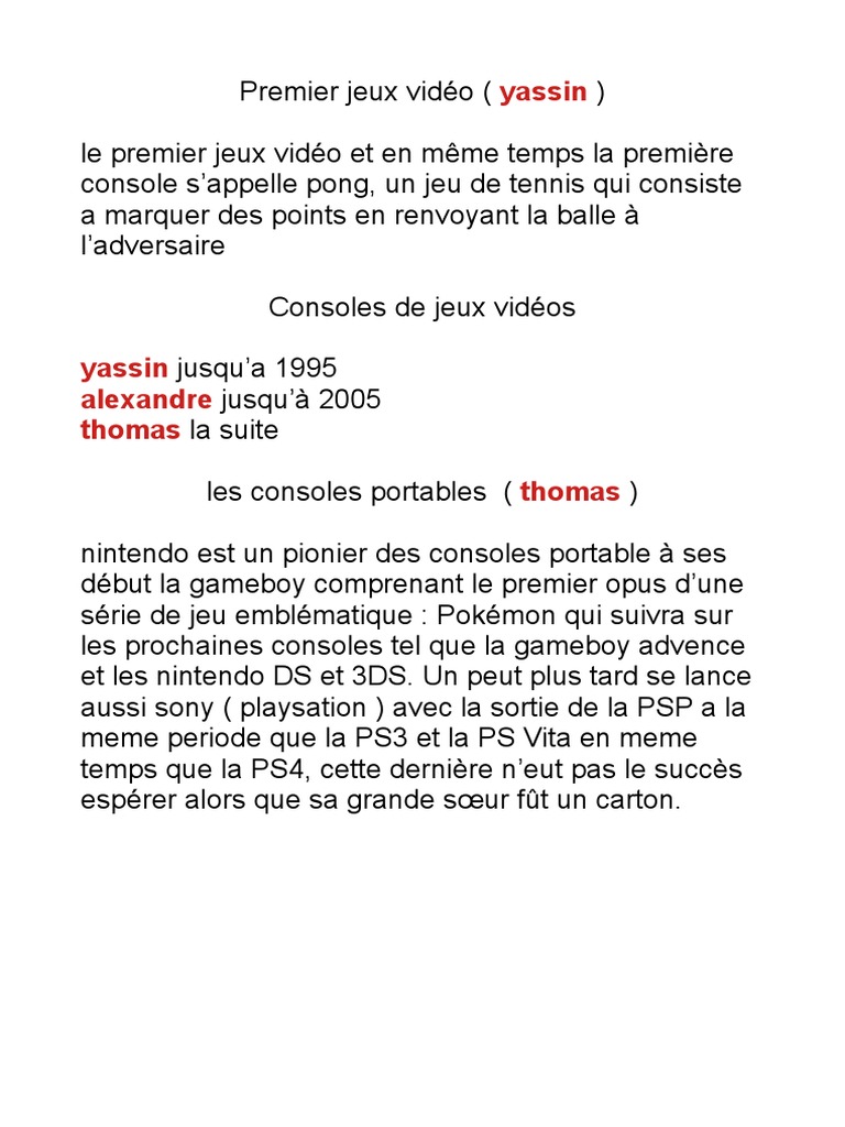 Histoire des Consoles et Jeux Vidéo | PDF | Nintendo | Consoles de jeux vidéo