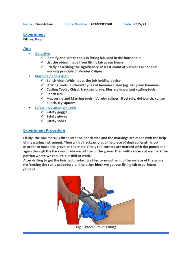 Fitting Lab Report | PDF | Tools | Accuracy And Precision