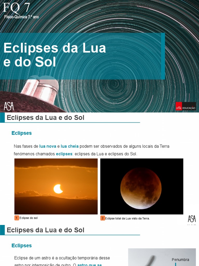 Eclipses Da Lua e Do Sol | PDF | Eclipse | Lua