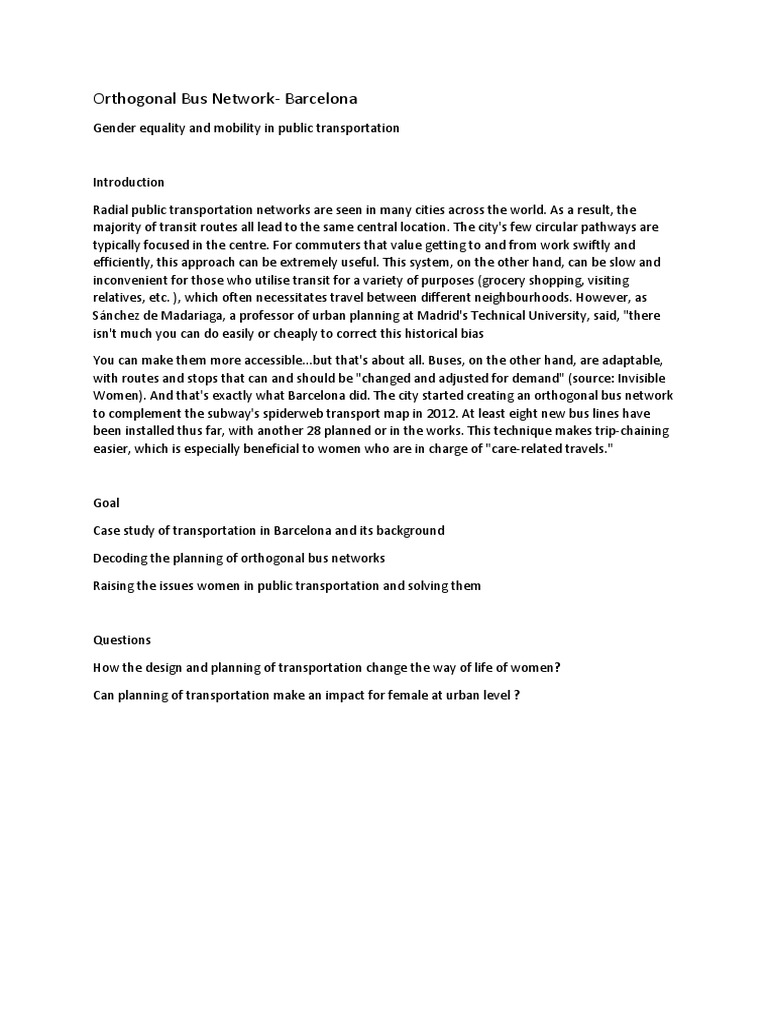 Orthogonal Bus Network | PDF