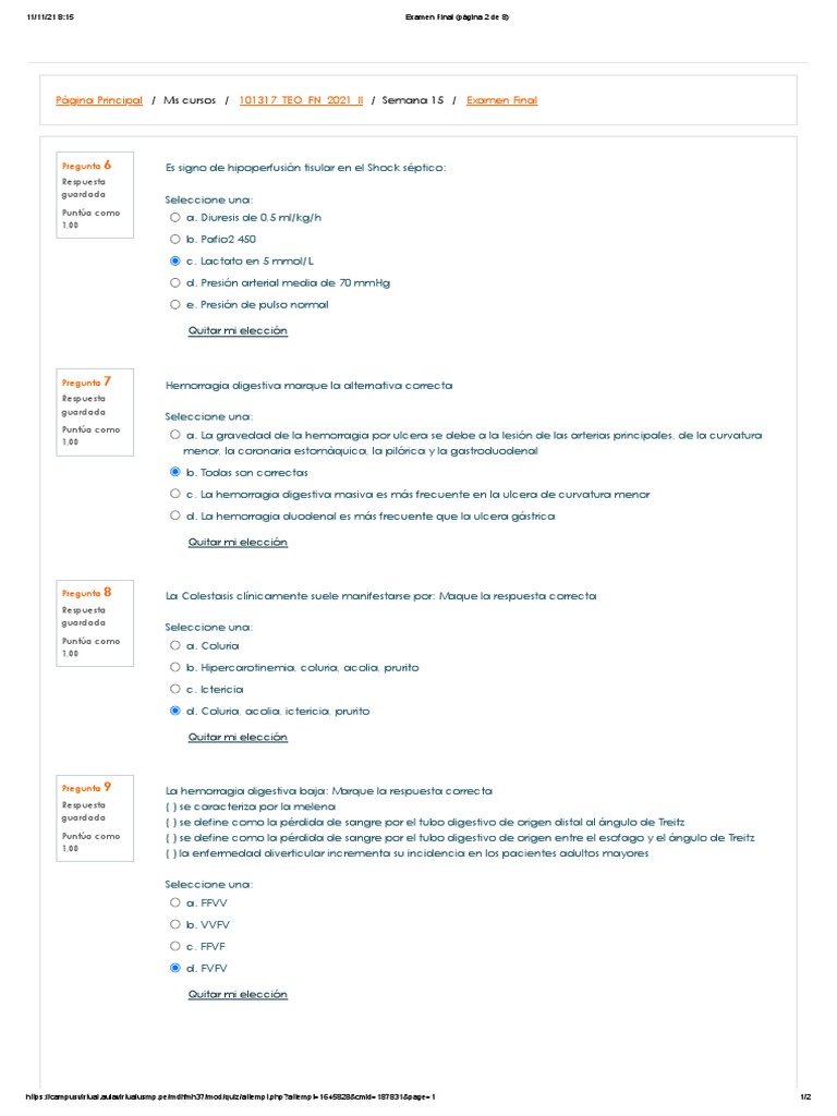 Examen Final (Página 2 de 8) | PDF | Medicina CLINICA | Epidemiología