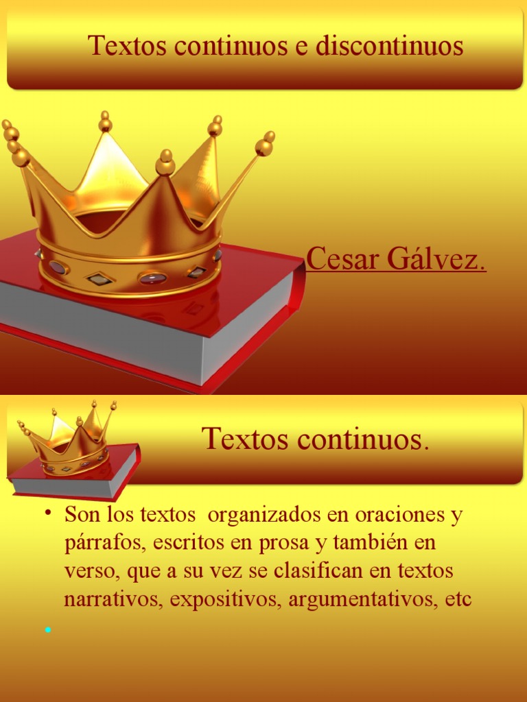 Textos Continuos y Discontinuos