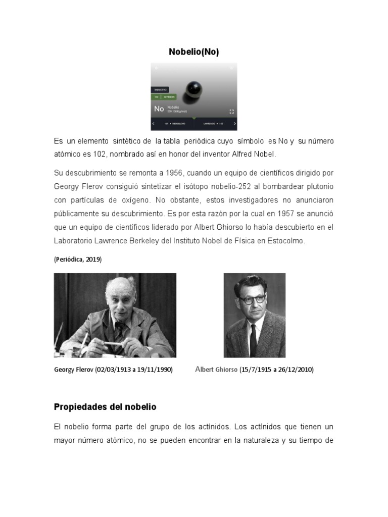 Nobelio | PDF
