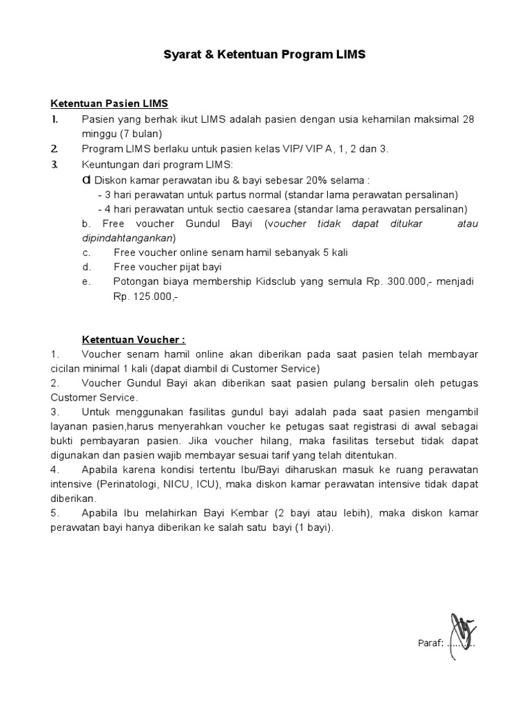 TC LIMS RSIA Limijati New | PDF
