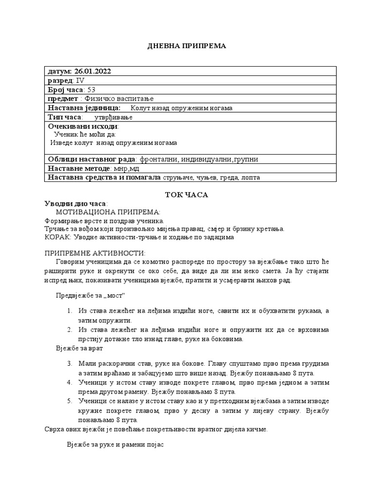 53.kolut Nazad Opruženim Nogama | PDF