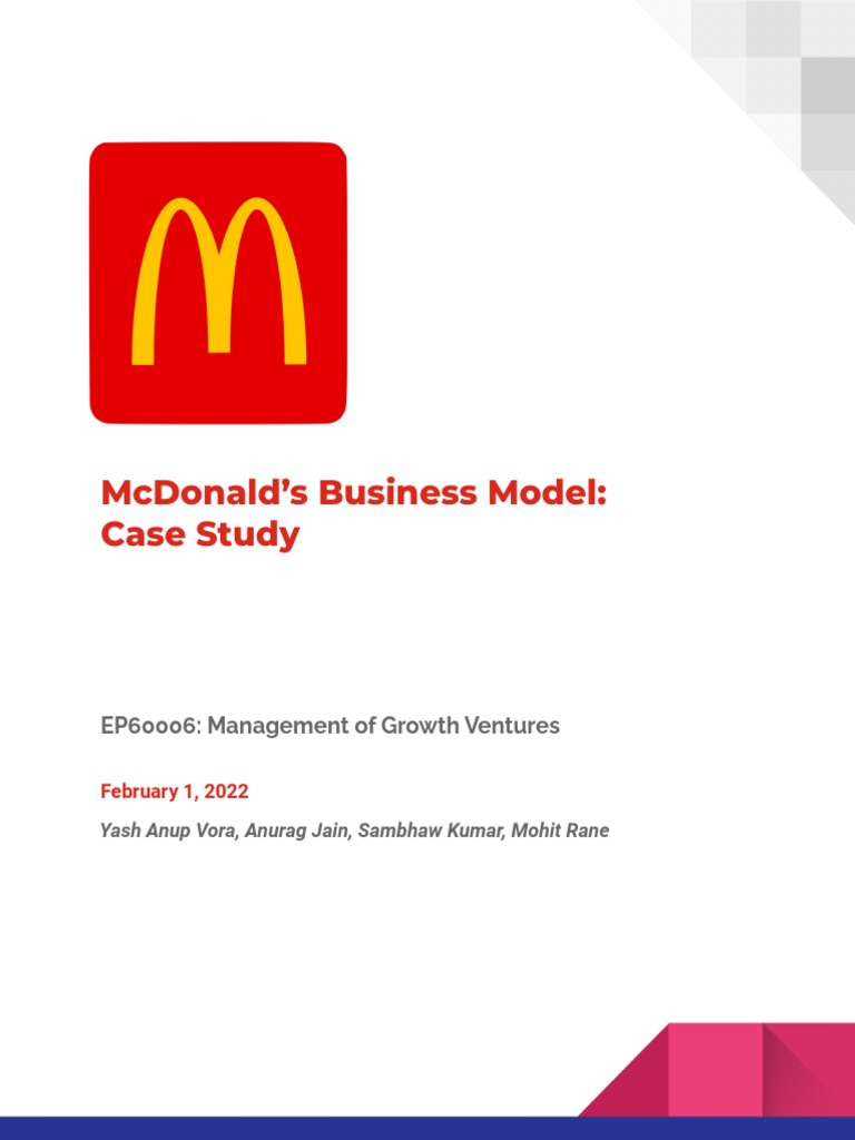 Team Microsoft - McDonald's Business Model - Case Study | PDF ...