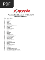 Pandora Box Game List Overview | PDF | Leisure | Sports