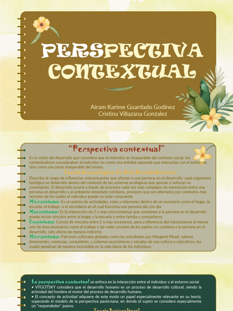 Perspectiva Contextual | PDF | Ciencias del comportamiento ...