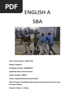 English SBA Sample | PDF | Jamaica | Tourism