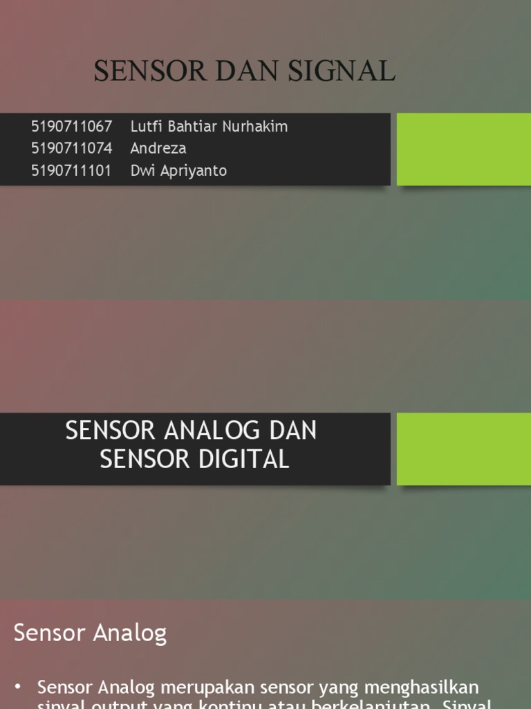 Sensor Digital dan Analog dalam Industri | PDF