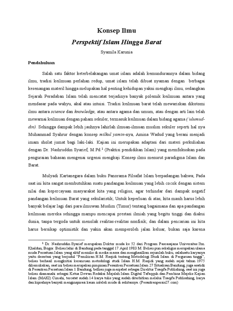 Konsep Ilmu Dalam Islam | PDF