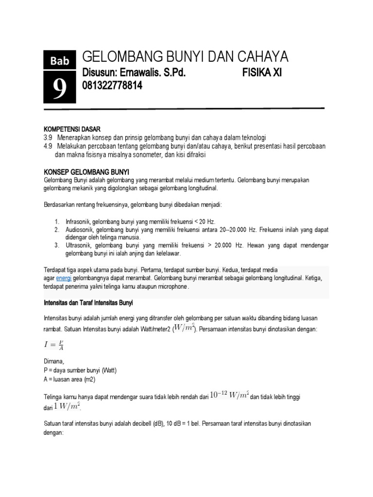 Modul Fisika Xi Bab 9 | PDF