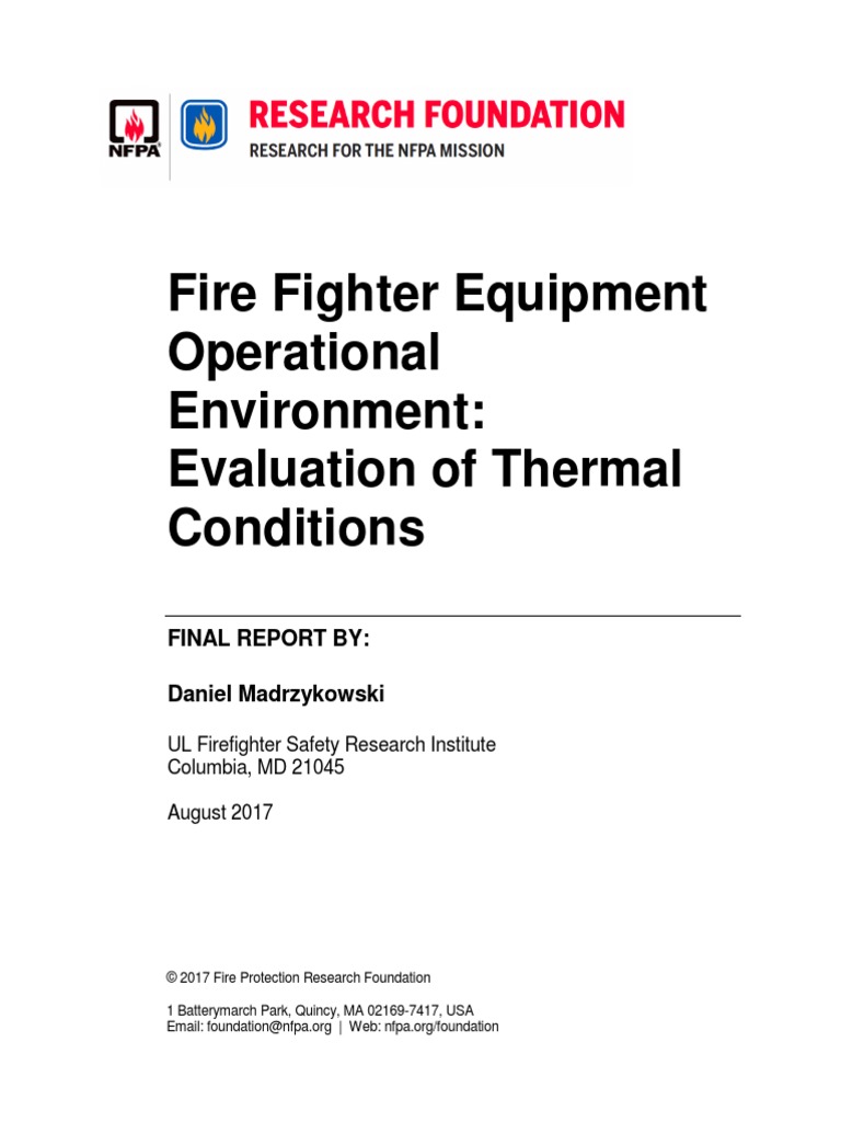 RF Evaluation Thermal Conditions | PDF | Firefighter | Heat