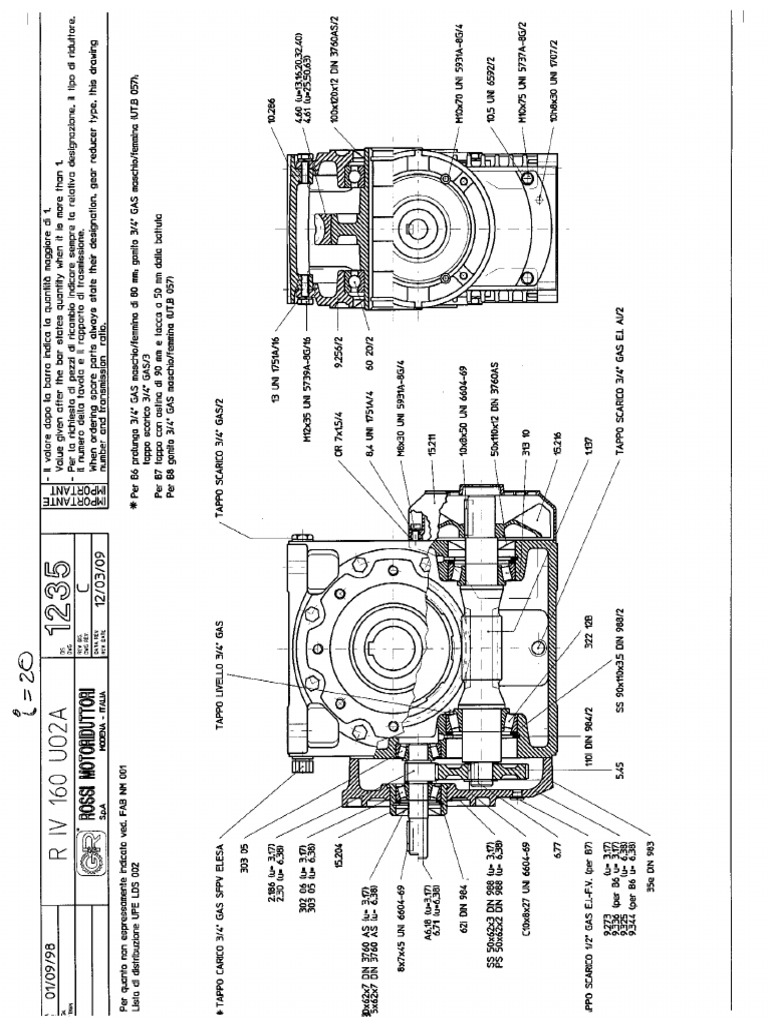 Reductor Rossi RV160 | PDF