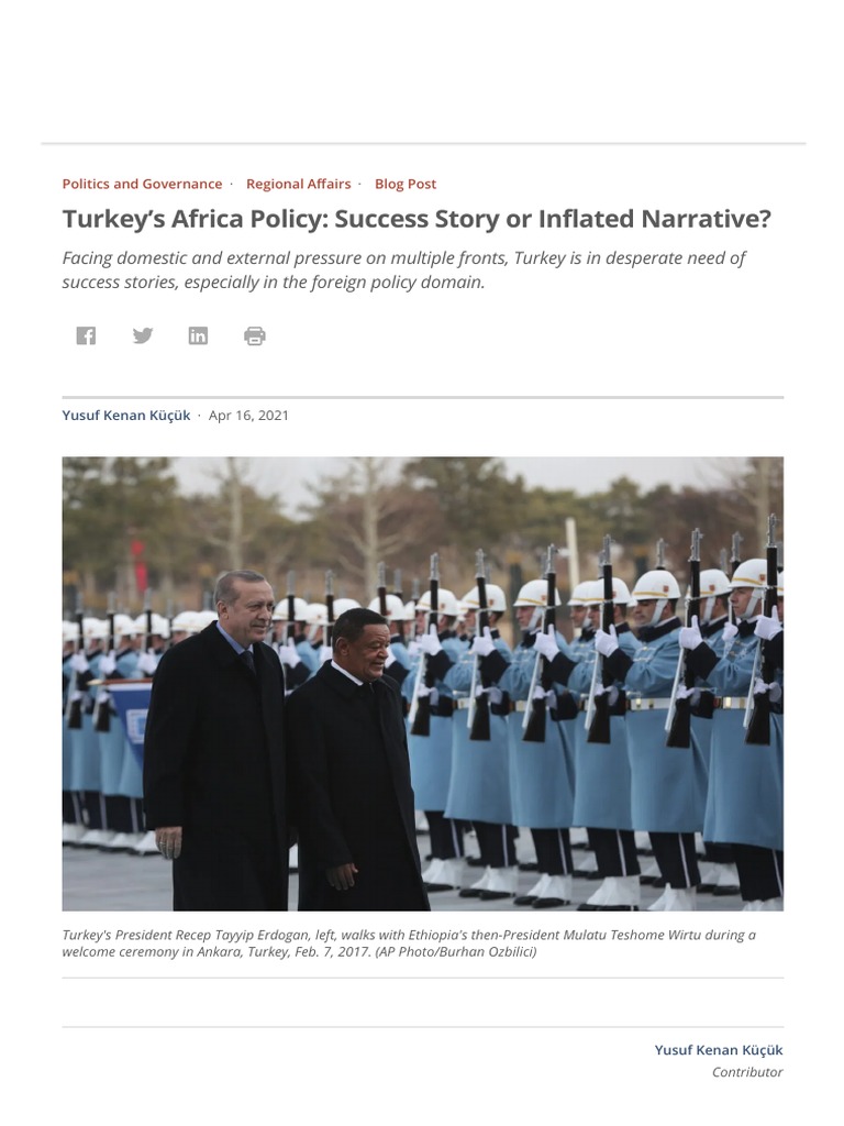 Turkey's Africa Policy: Success Story or Inflated Narrative | PDF ...