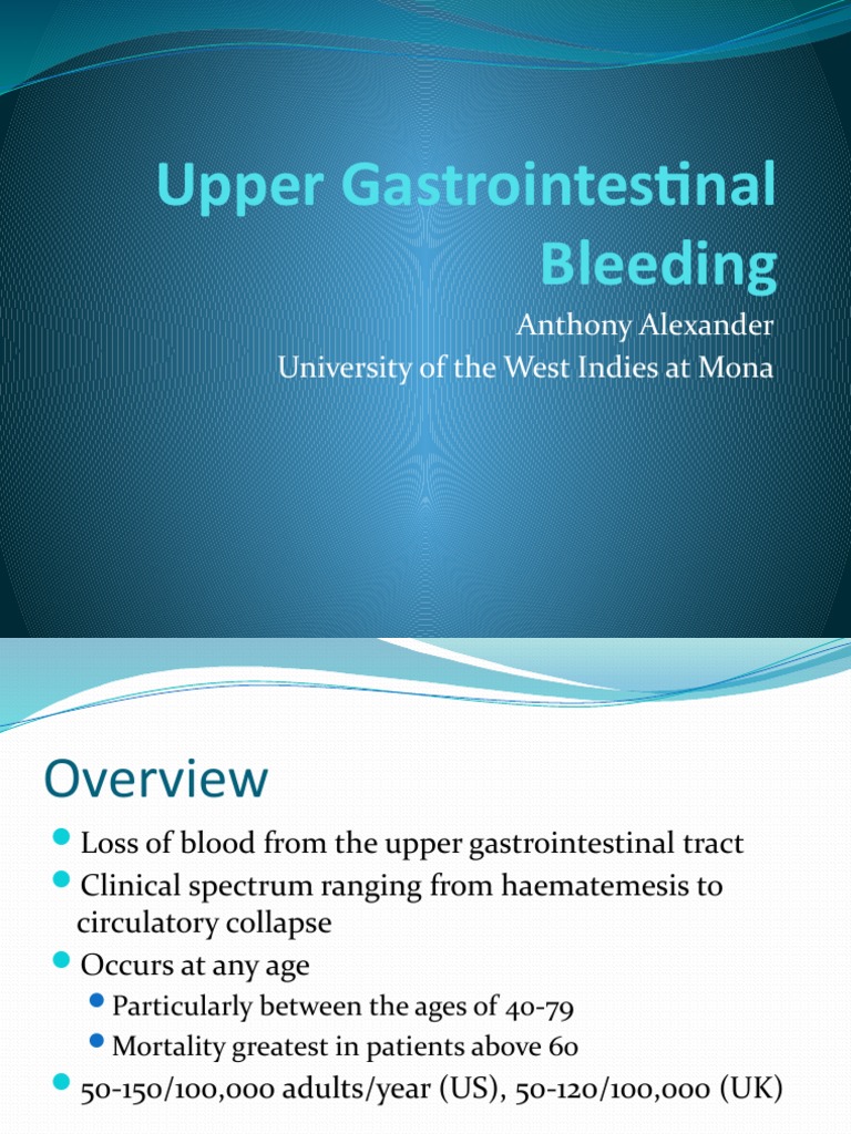 Upper Gastrointestinal Bleeding Overview | PDF | Esophagus | Medical ...