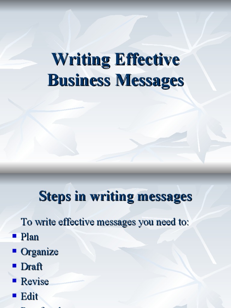 Writing Business Messages | PDF | News | Communication