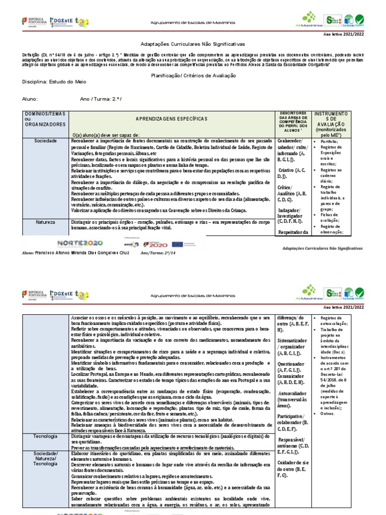 Acns - em - 2.º | PDF | Humano | Conhecimento