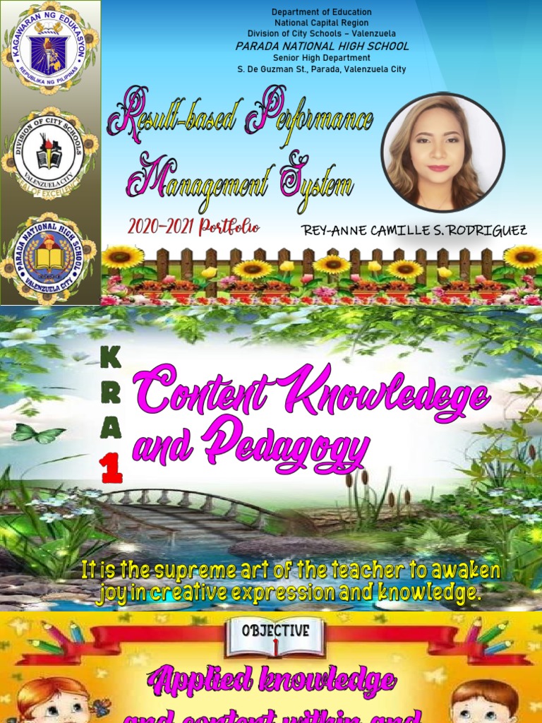 Eportfolio Sample Deped SHS | PDF | Educational Technology | Learning