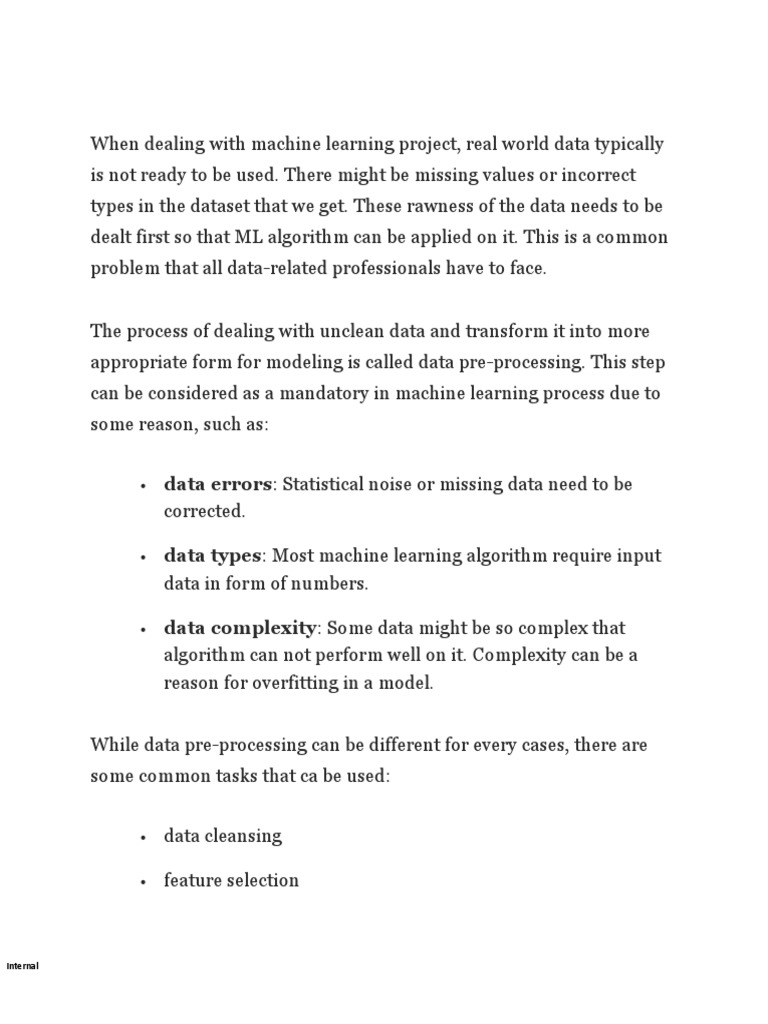 Data Pre-Processing Python For Beginner | PDF | Machine Learning ...