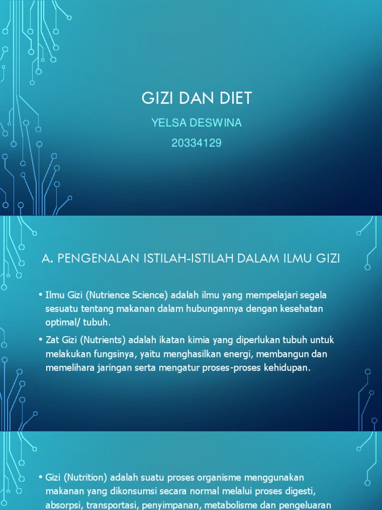 Dasar Ilmu Gizi dan Diet Anak | PDF