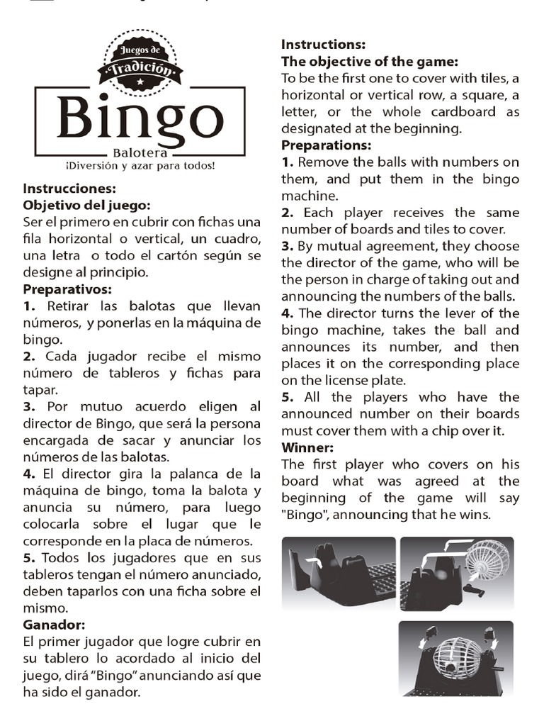 Instrucciones Bingo | PDF