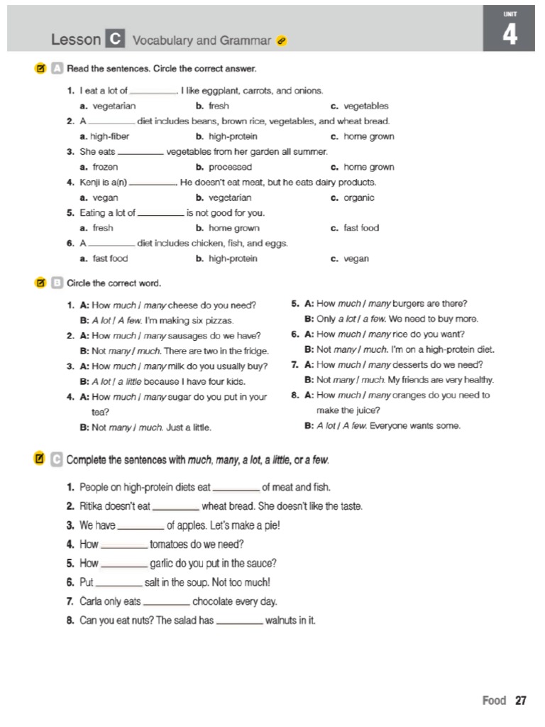 Unit 4. Lessons C and D. | PDF