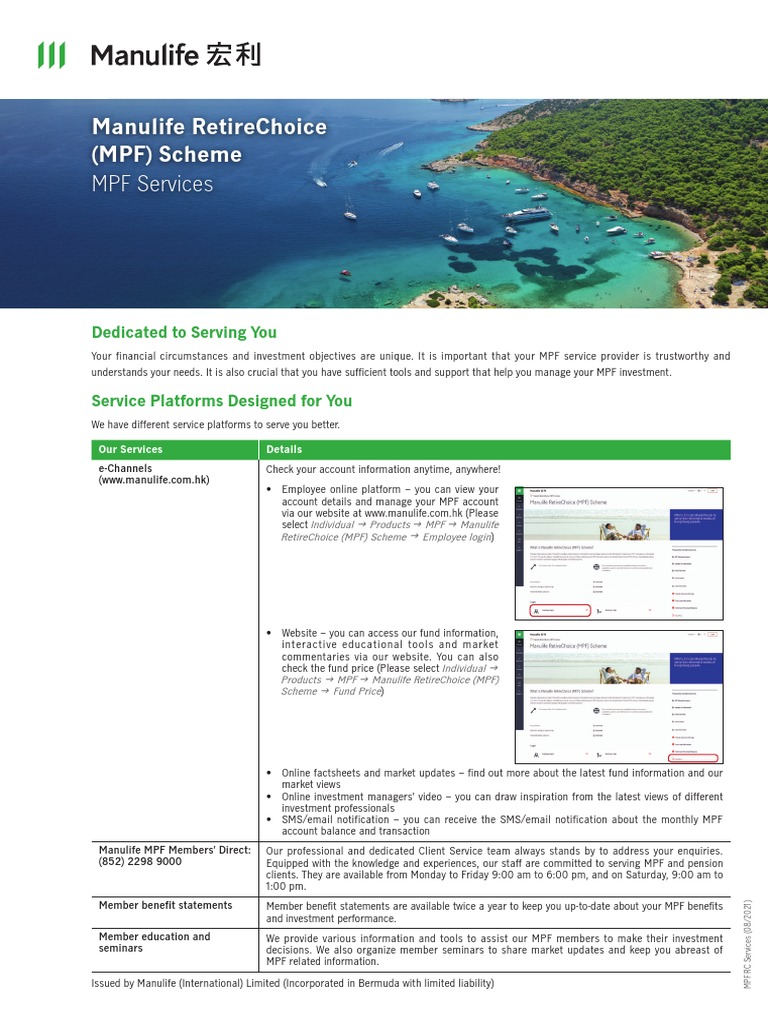 Manulife Retirechoice (MPF) Scheme | PDF | Business | Communication