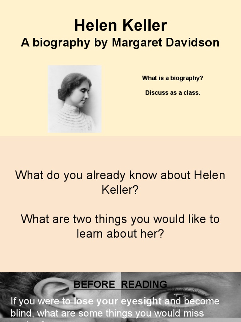 Helen Keller | PDF | Helen Keller | Linguistics