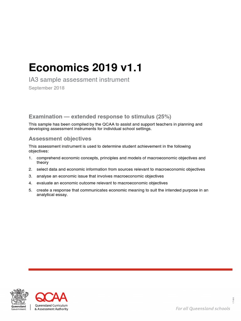 Economics IA3 Assessment Overview | PDF | Fiscal Policy | Economic Growth