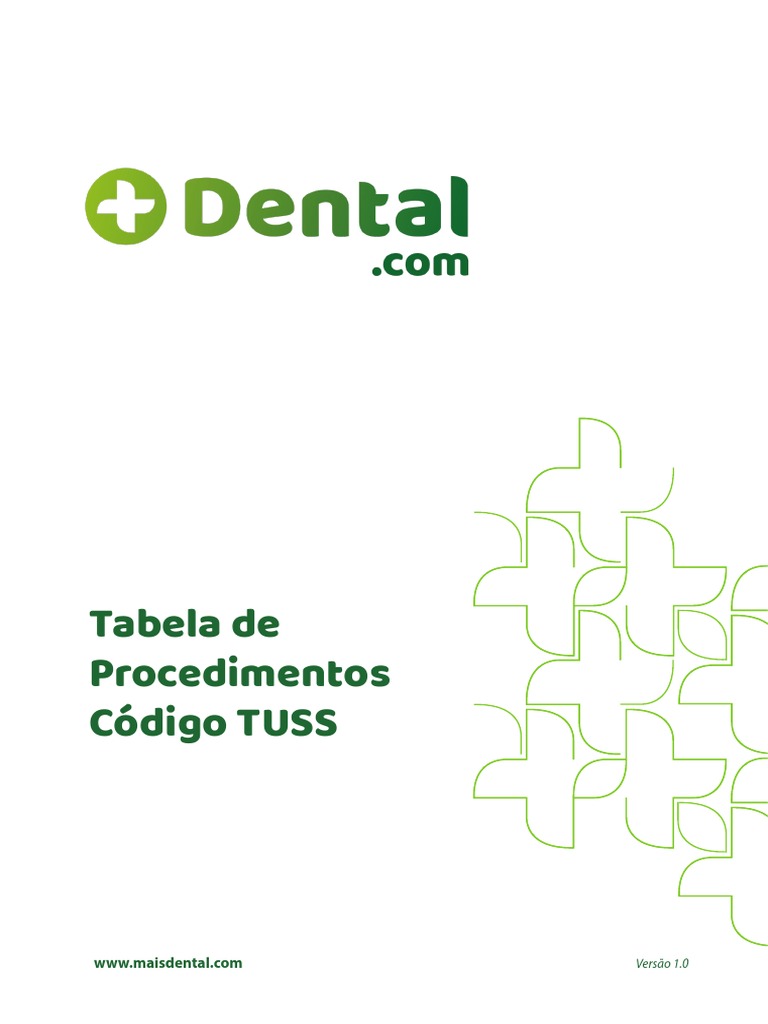 Tabela de Procedimentos Odontológicos e seus Códigos TUSS | PDF ...