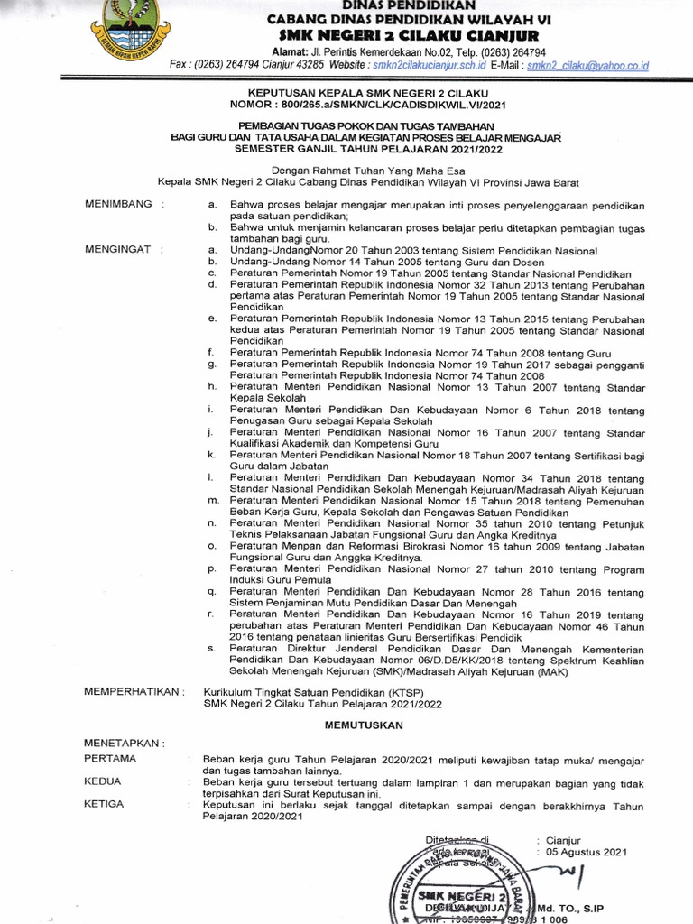 SK Jam Mengajar 1 | PDF